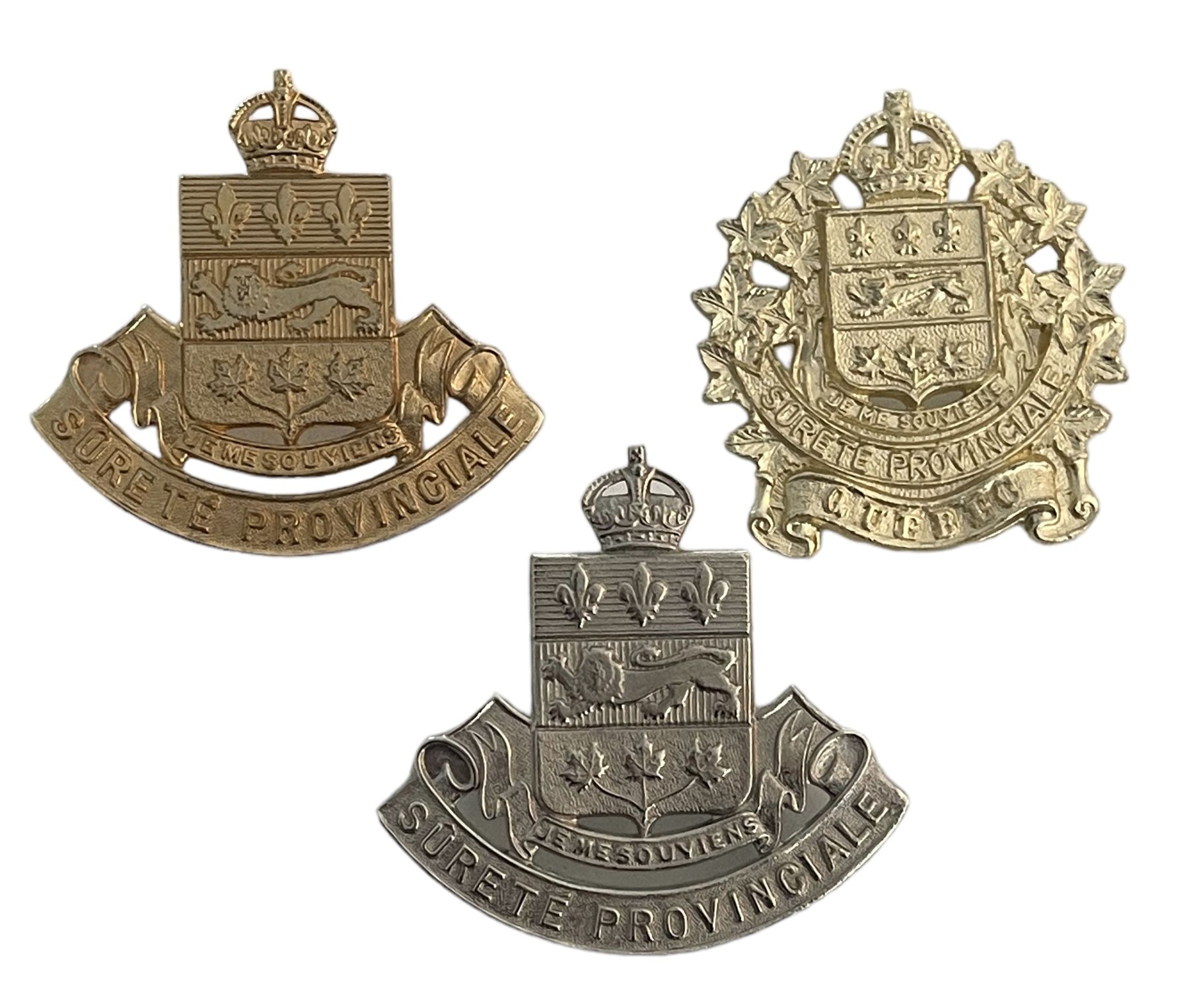 Lot of Quebec Provincial Police Badges