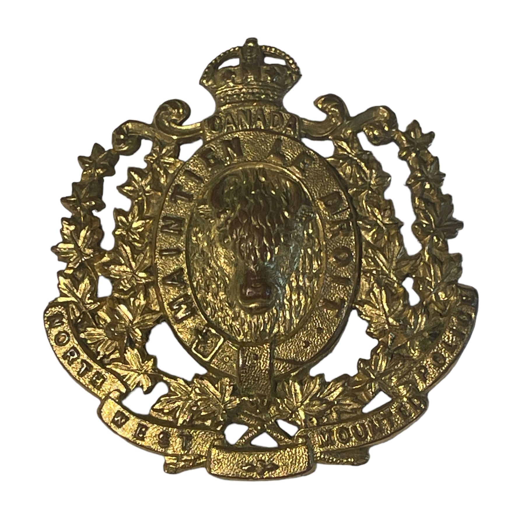 NWMP North West Mounted Police Cap Badge
