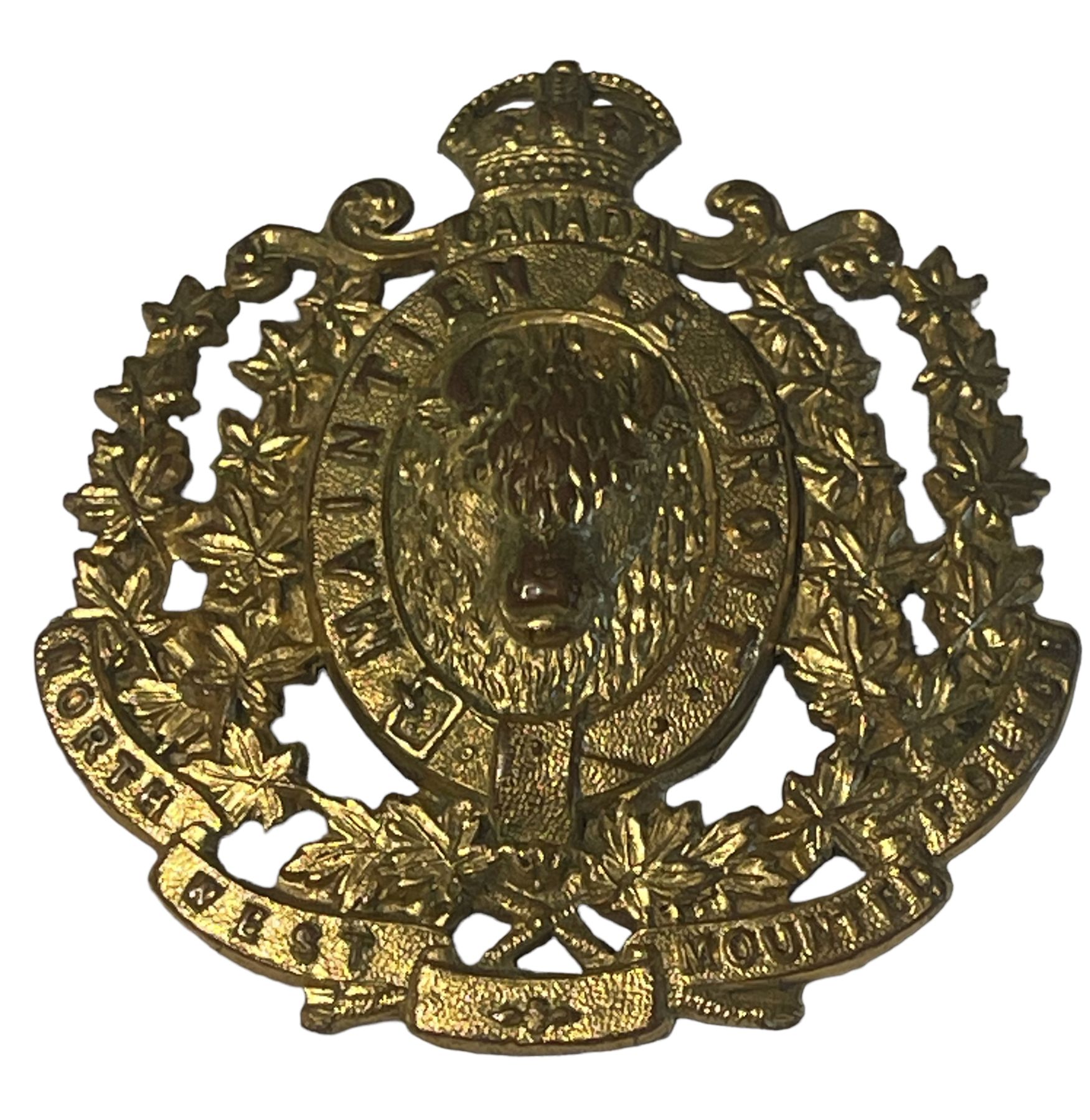 NWMP North West Mounted Police Cap Badge