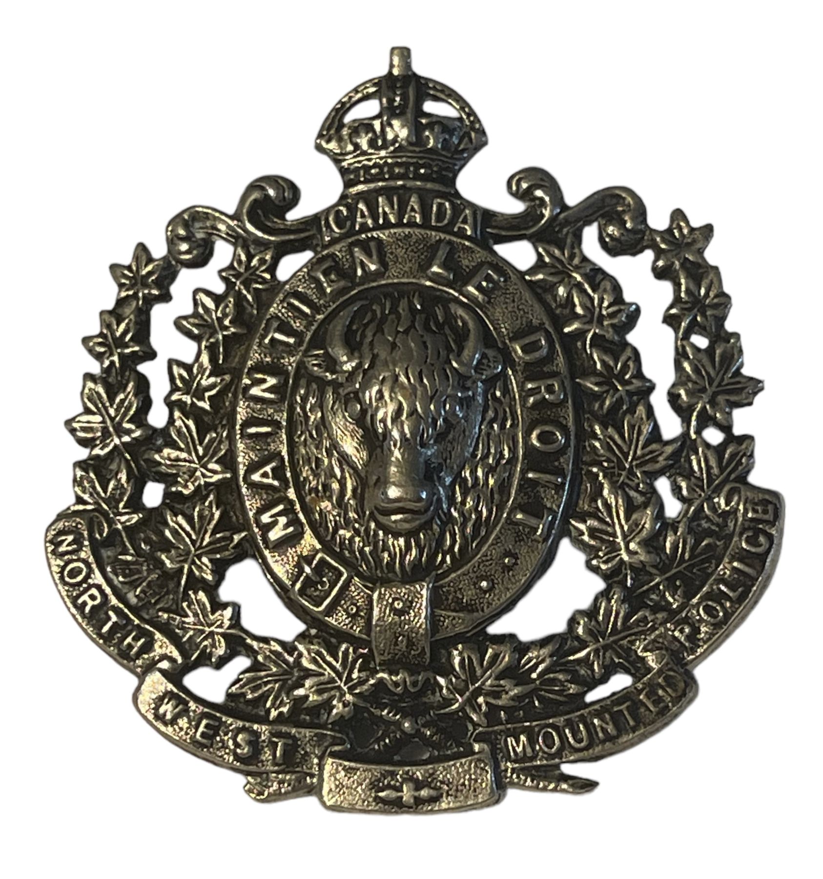 NWMP North West Mounted Police Cap Badge