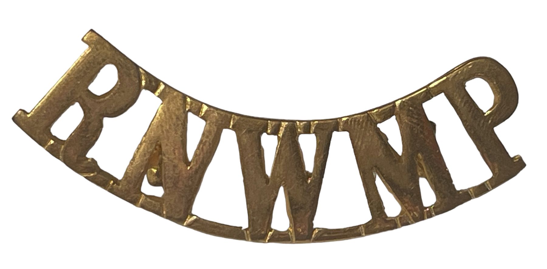 RNWMP Royal North West Mounted Police Shoulder Title Badge Pair