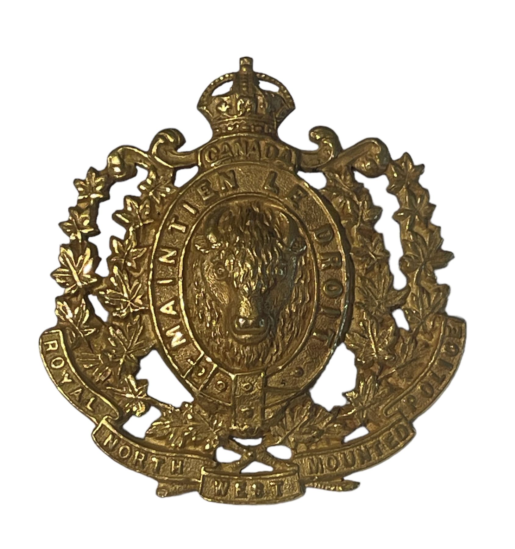 RNWMP Royal North West Mounted Police Cap Badge