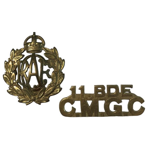 WW2 RCAF Cap Badge & WW2 11th Brigade Canadian Machine Gun Corps ...