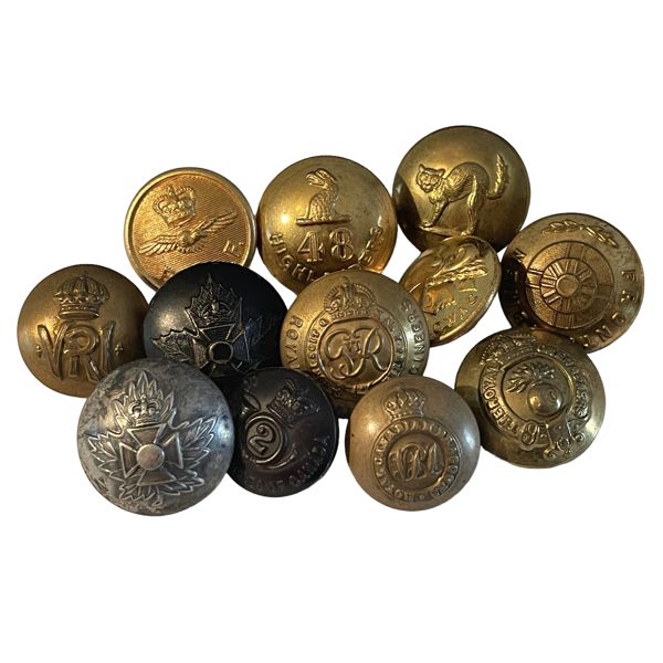 Lot of Canadian Military Uniform Buttons