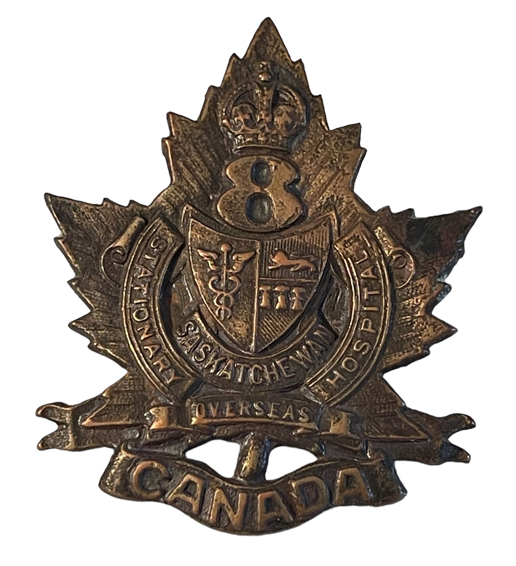 WW1 CEF 8th Stationary Hospital Cap Badge