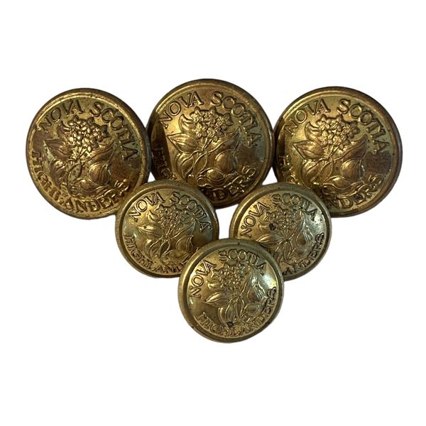 Lot of Canadian Nova Scotia Highlanders Uniform Buttons