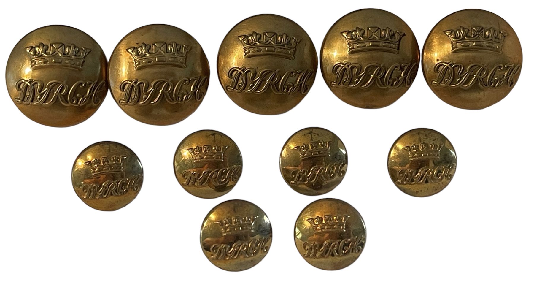 Lot of DYRCH Canadian Military Uniform Buttons