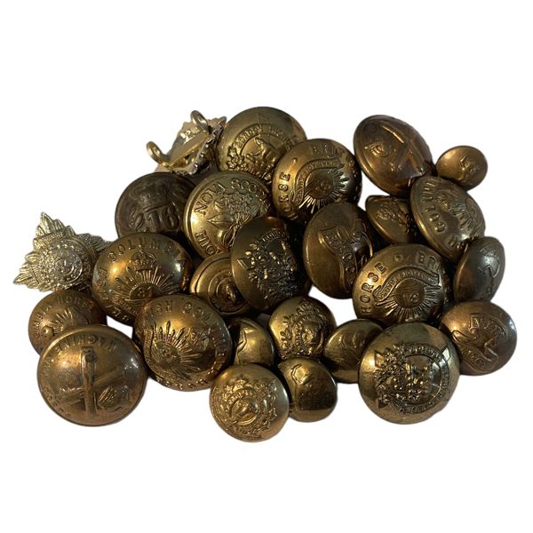Lot of Military Uniform Buttons