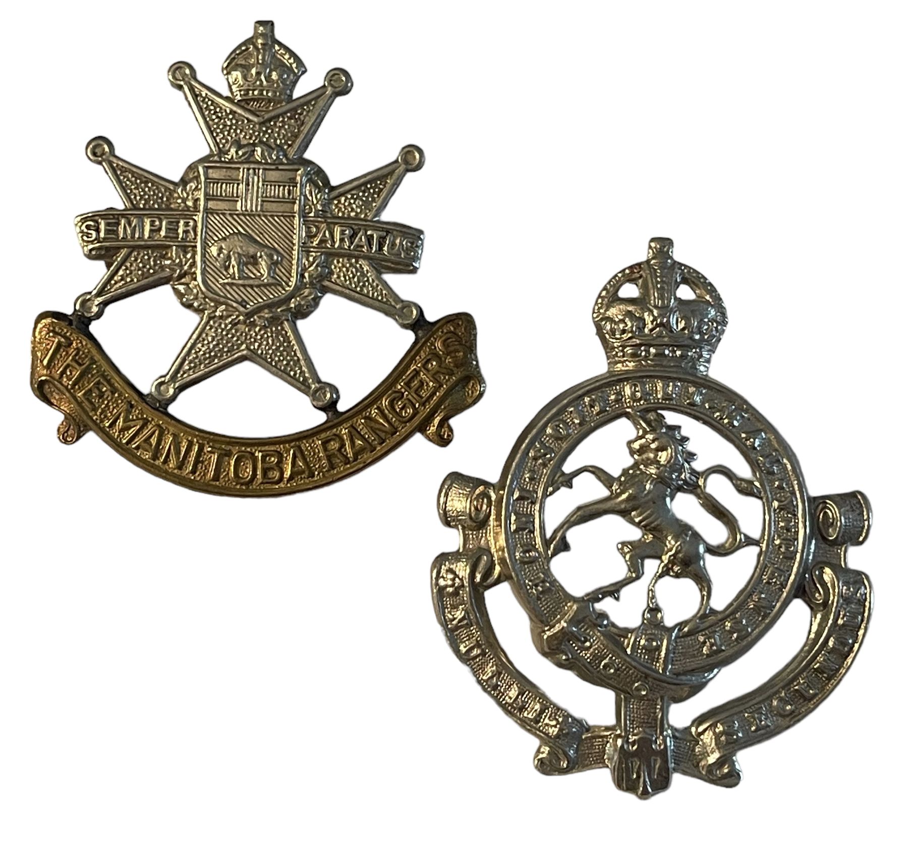 Manitoba Rangers and GGHG Cap Badge Lot