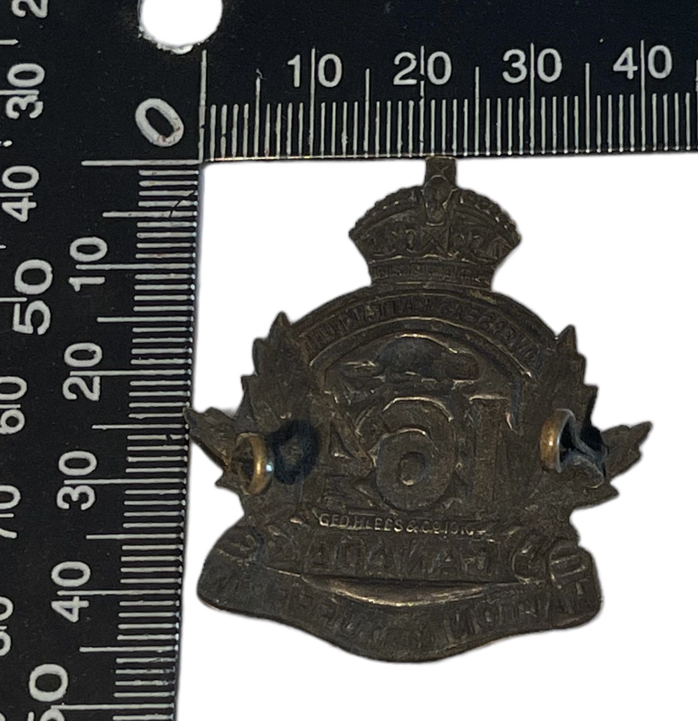 WW1 164th Battalion, Halton & Dufferin Cap Badge