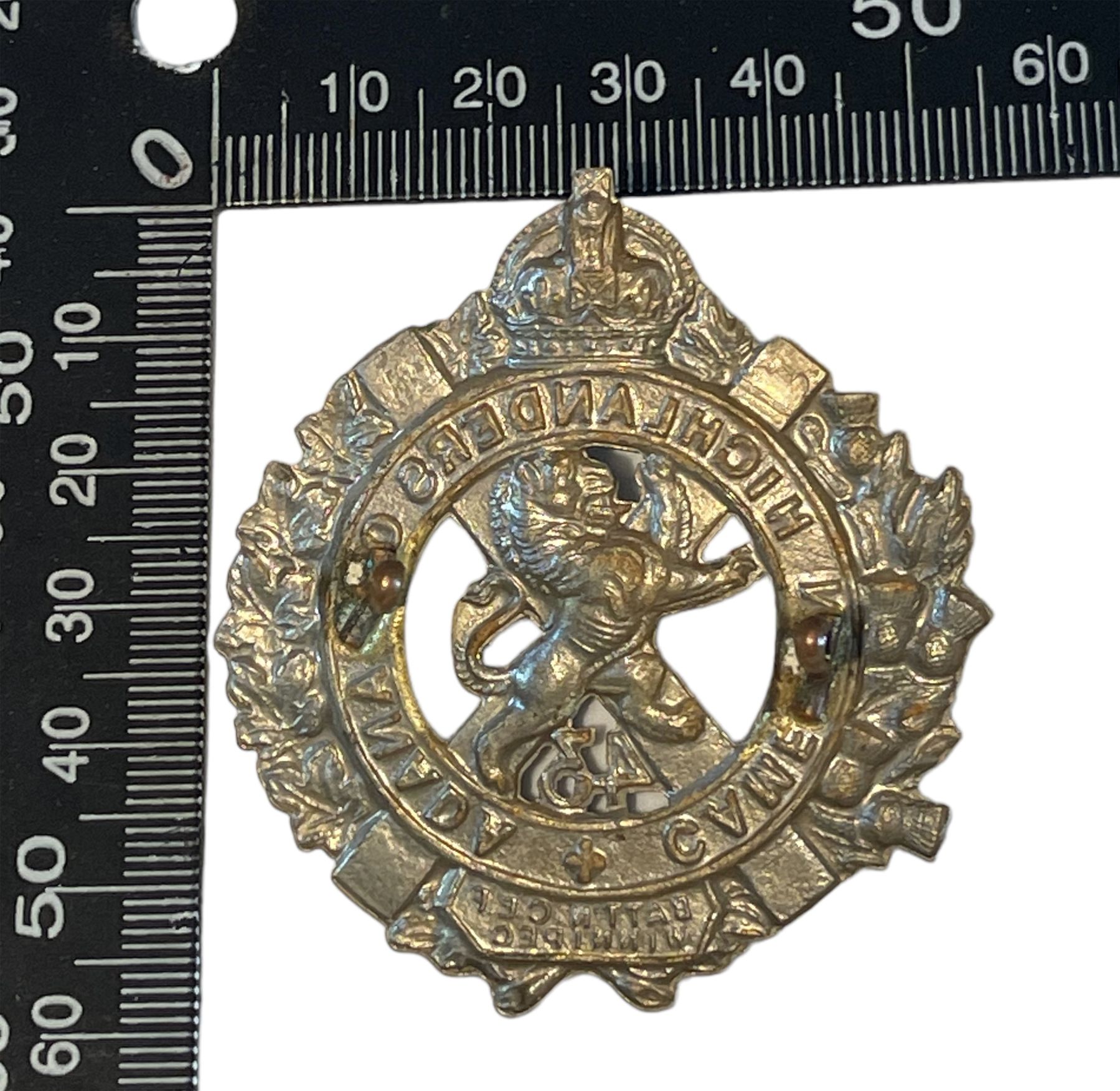 WW1 43rd Battalion (Cameron Highlanders of Canada) Cap Badge
