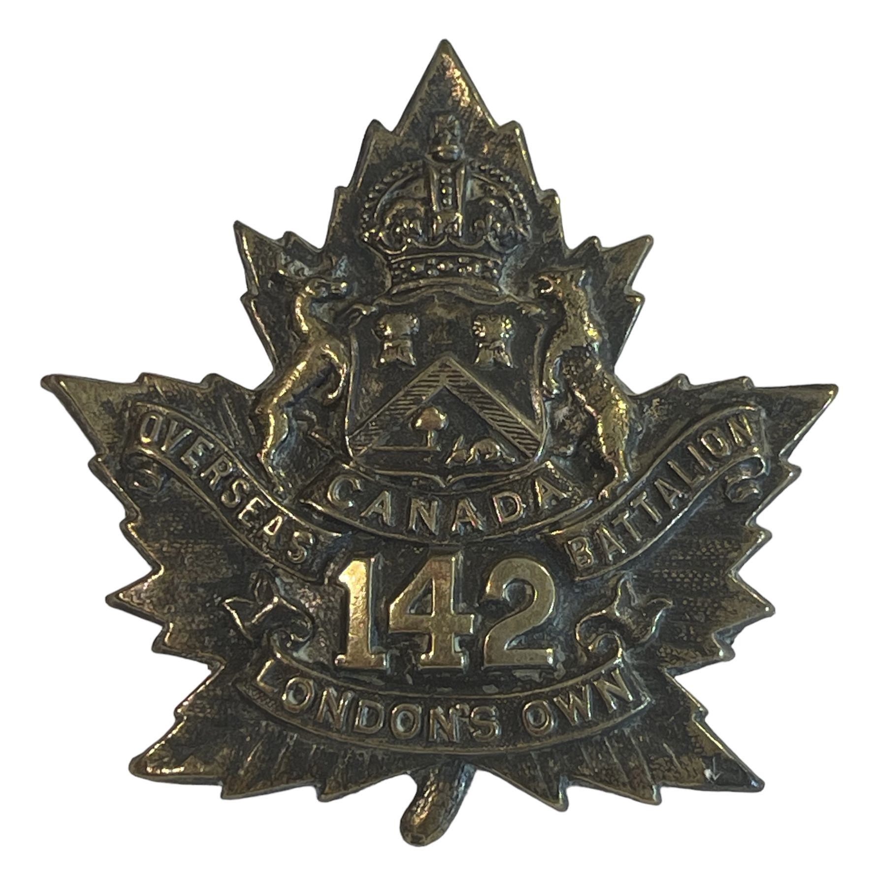 WW1 CEF 142nd Battalion, London's Own, Cap Badge