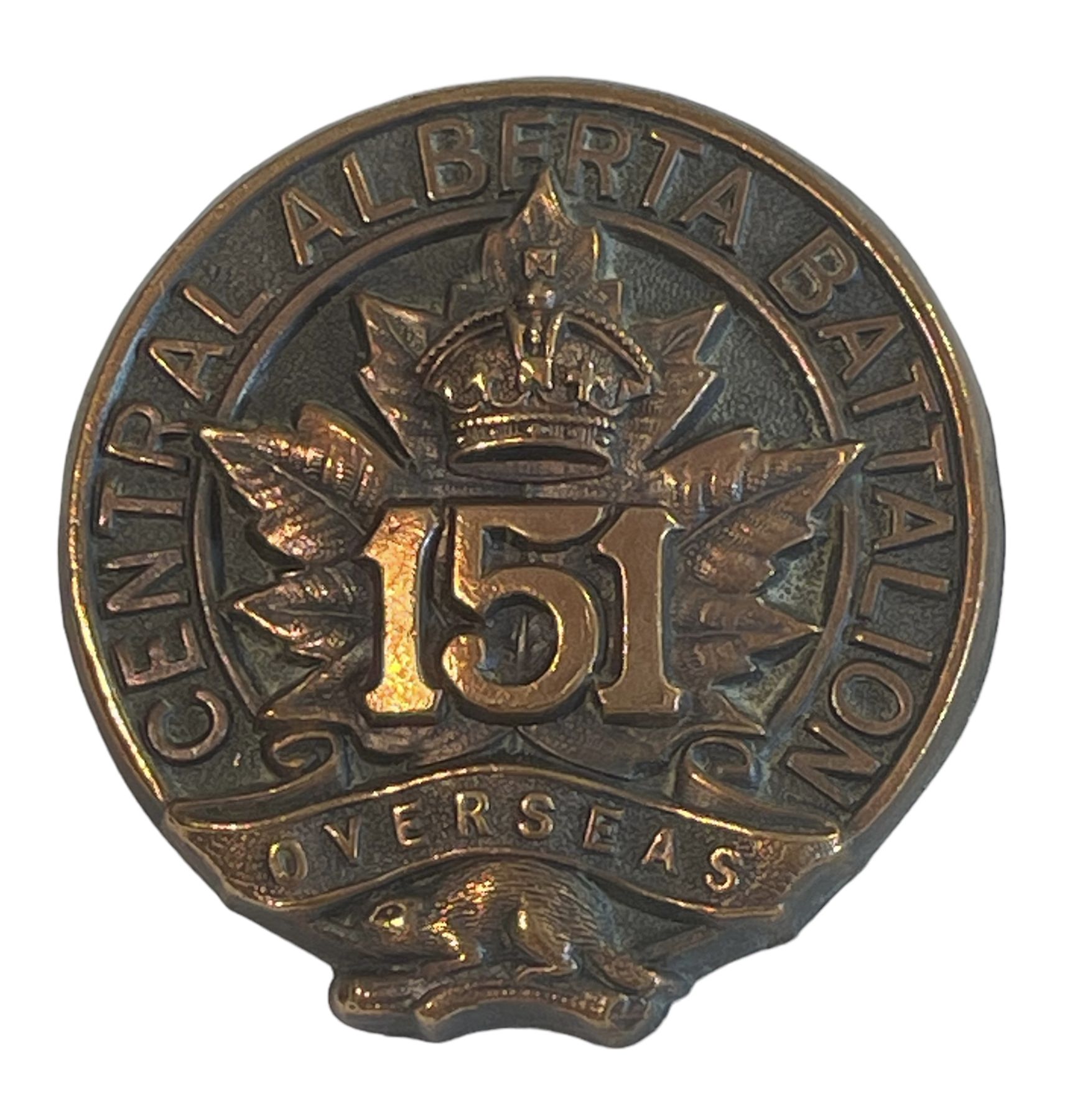 WW1 CEF 151st Battalion, Central Alberta, Cap Badge