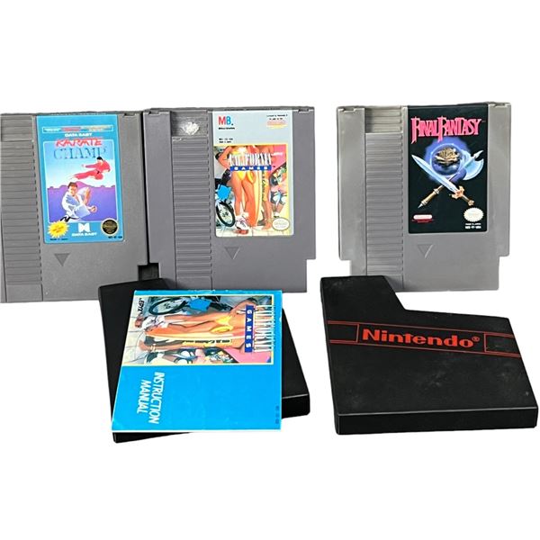 Nintendo NES Vintage Game Collection Lot Final fantasy, karate champ