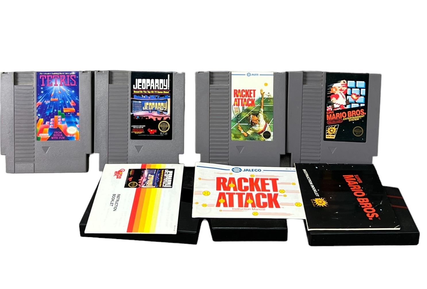 Nintendo NES Vintage Game Collection Lot Super Mario racket attack ...
