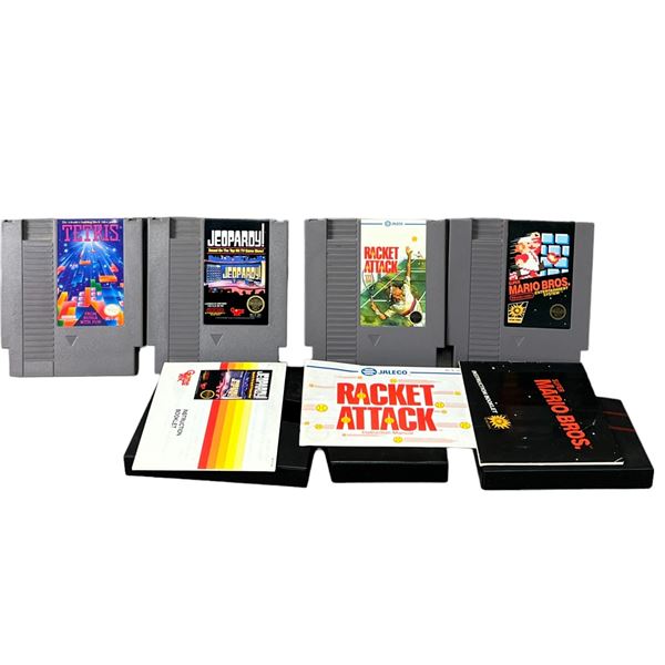 Nintendo NES Vintage Game Collection Lot Super Mario racket attack ...