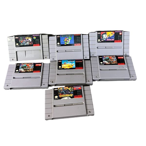 Super Nintendo vintage video game collection lot streetfighter super ...