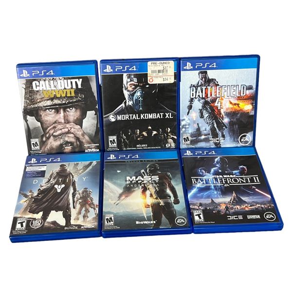 PlayStation 4 PS4 video game collection lot Star Wars Mortal Kombat ...