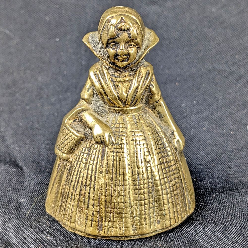 Vintage Brass Victorian Lady Bell - Made In England