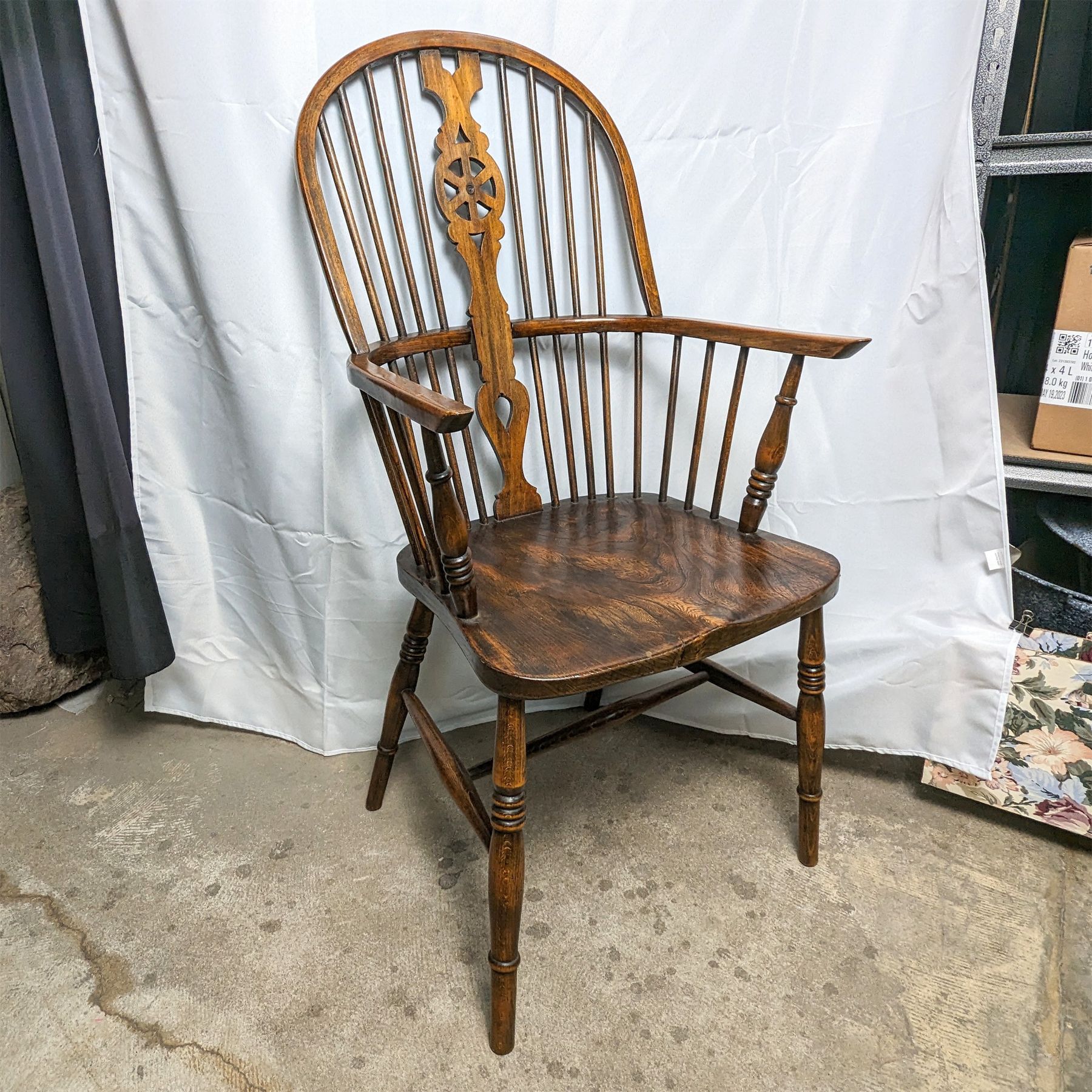 Antique Windsor Grandfather Chair