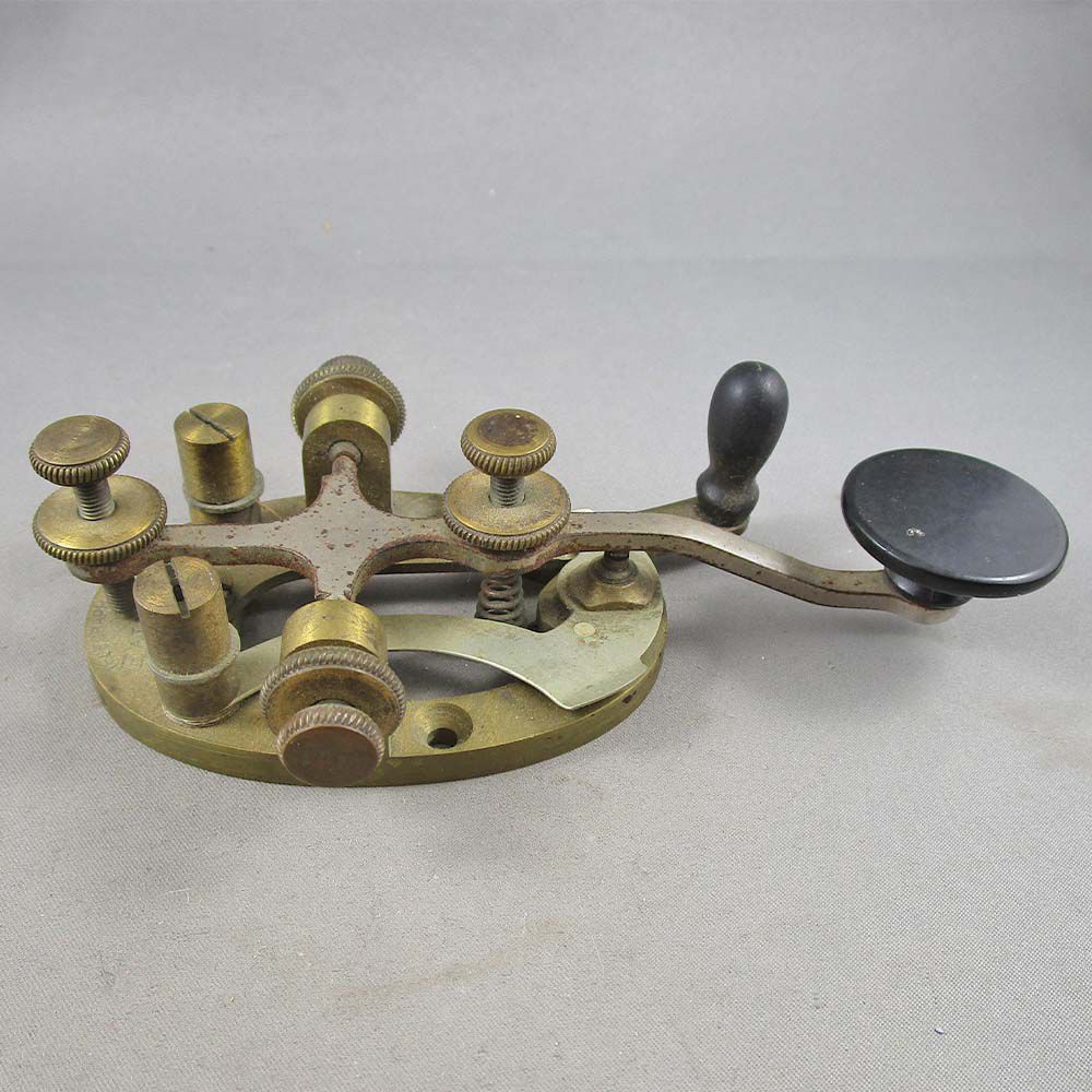 Antique Brass Telegraph Key - Western Electric - Circa Early 1900's