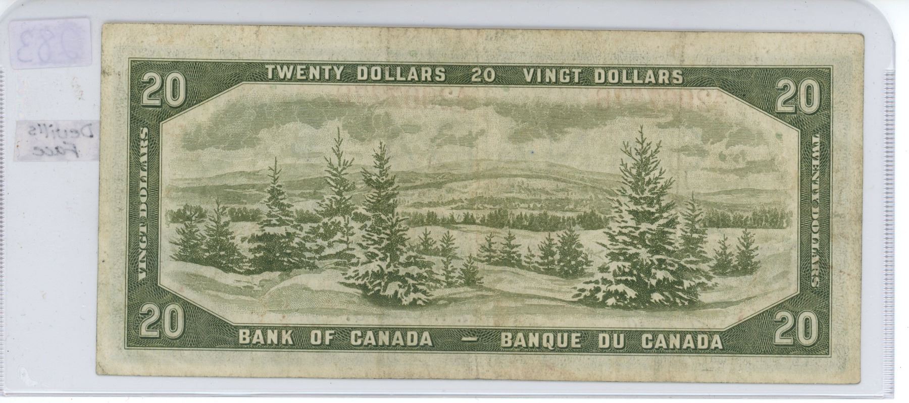 1954 Canadian "Devil's face" 20 dollar bill - Coyne/Towers - A/E ...