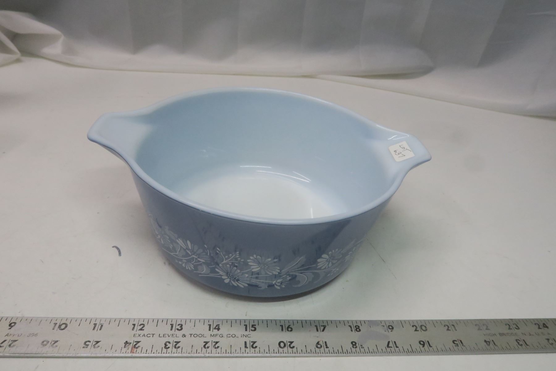 Blue Decorated 2 5 Litre Pyrex Dish Blue Decorated 2 5 Litre Pyrex Dish