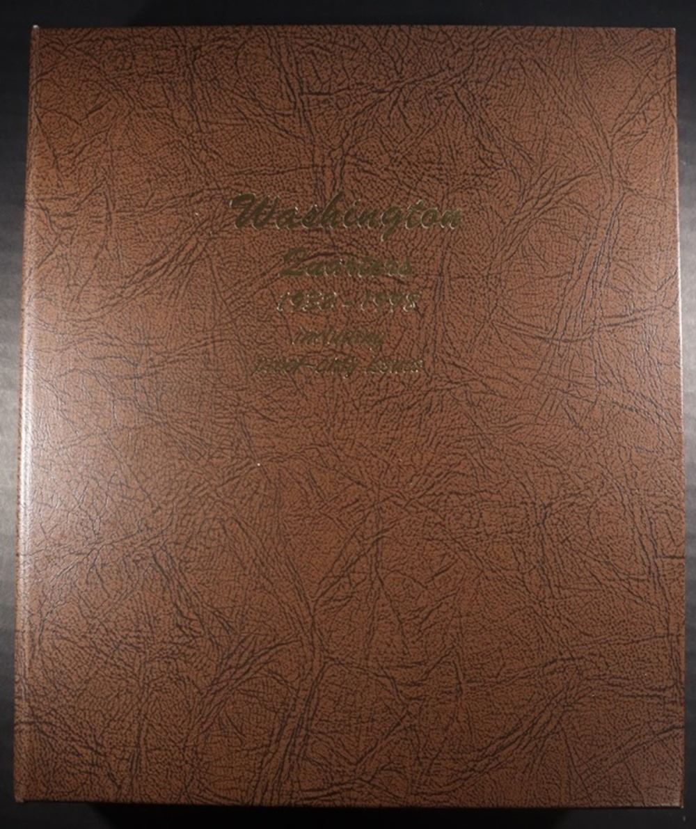 PARTIAL BROWN DANSCO WASHINGTON QUARTER COIN ALBUM