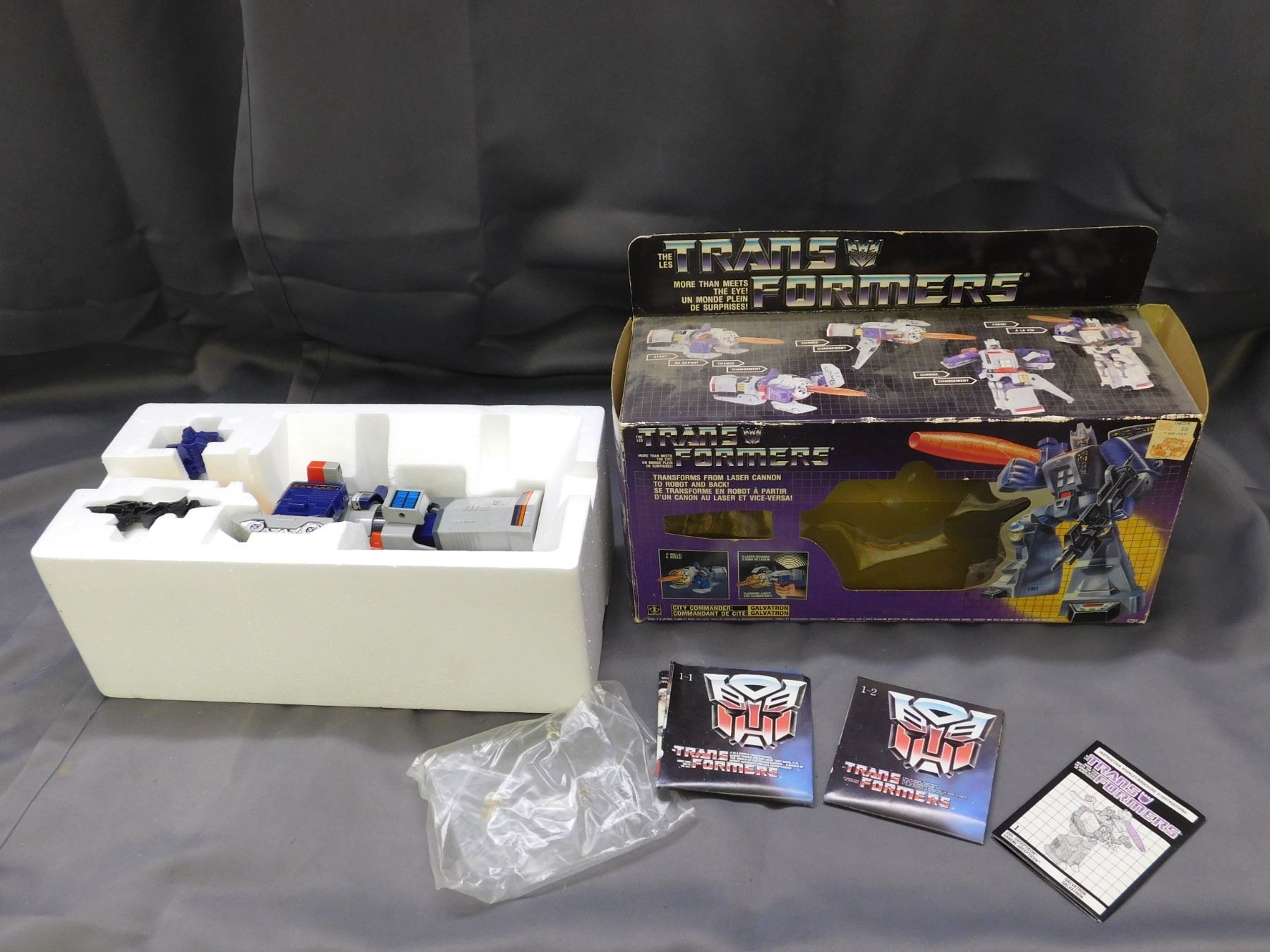Boxed Galvatron City Commander Transformers G1 Canadian Box 1986