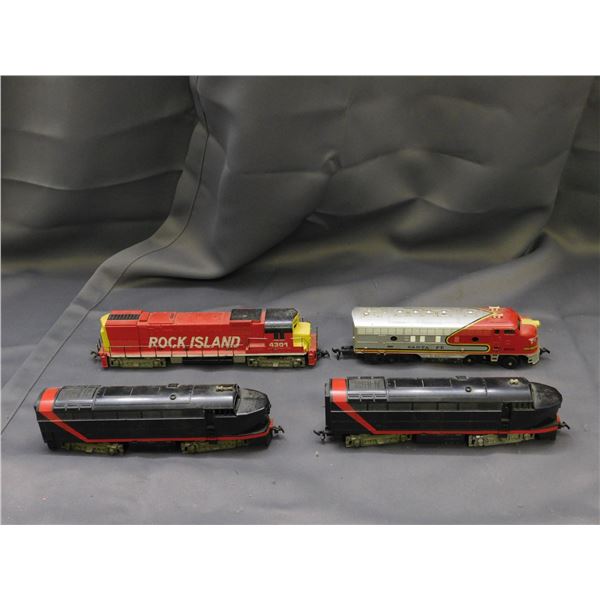 Lot of 4 Tyco HO Scale Train Locomotive Engines Untested Rock Island ...