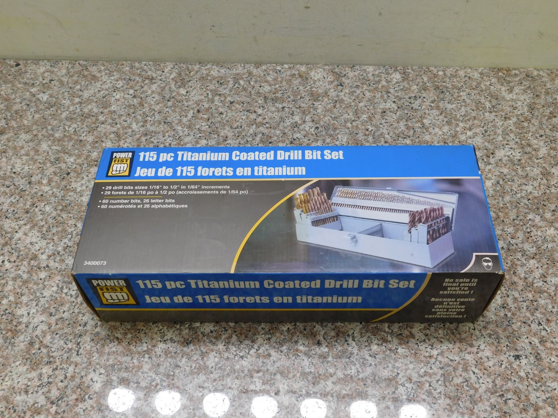 Power Fist 115 pc Titanium Coated Drill Bit Set