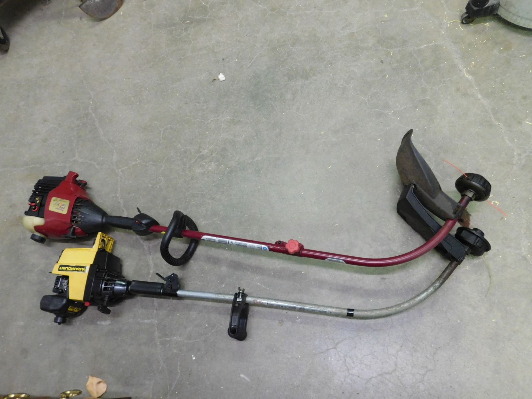 Lot of 2 Gas Powered Weed Trimmers Paramount PLT-2245 and Poulan ...