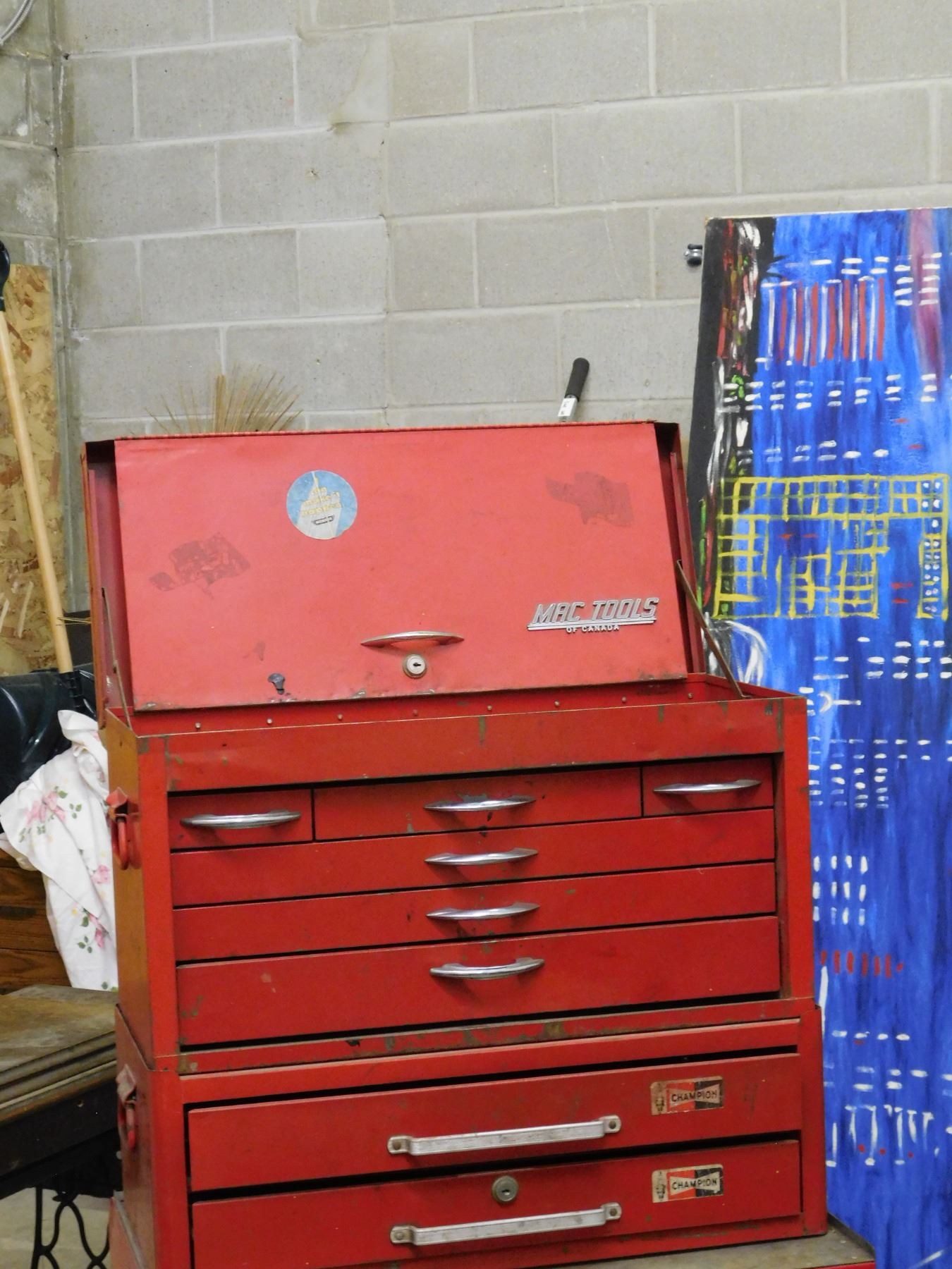 Mac Tools 3-Piece Rolling Red Metal Tool Chest