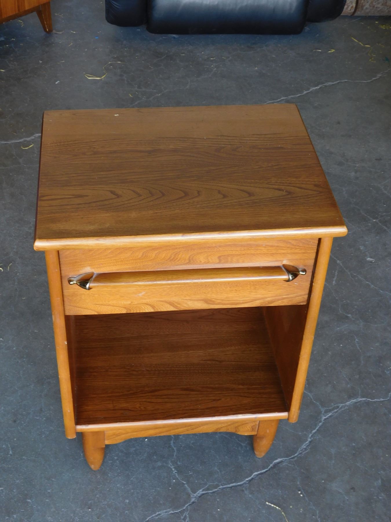 Knechtel MCM Mid Century Walnut? End Table 1 Drawer Bed Side Table ...