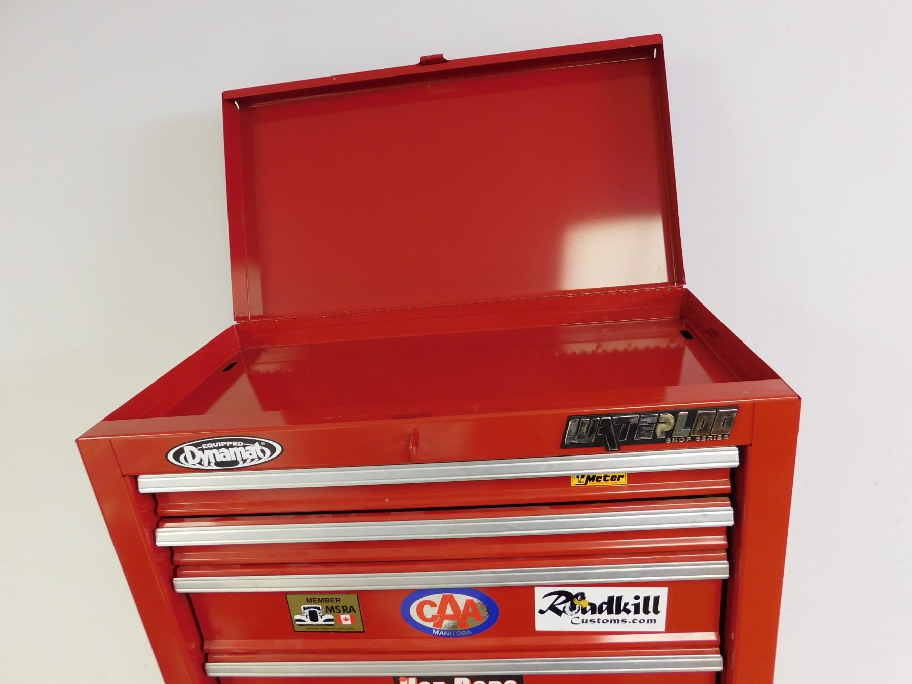 Red Rolling Tool Chest Waterloo Shop Series 6 Drawer and Top Storage
