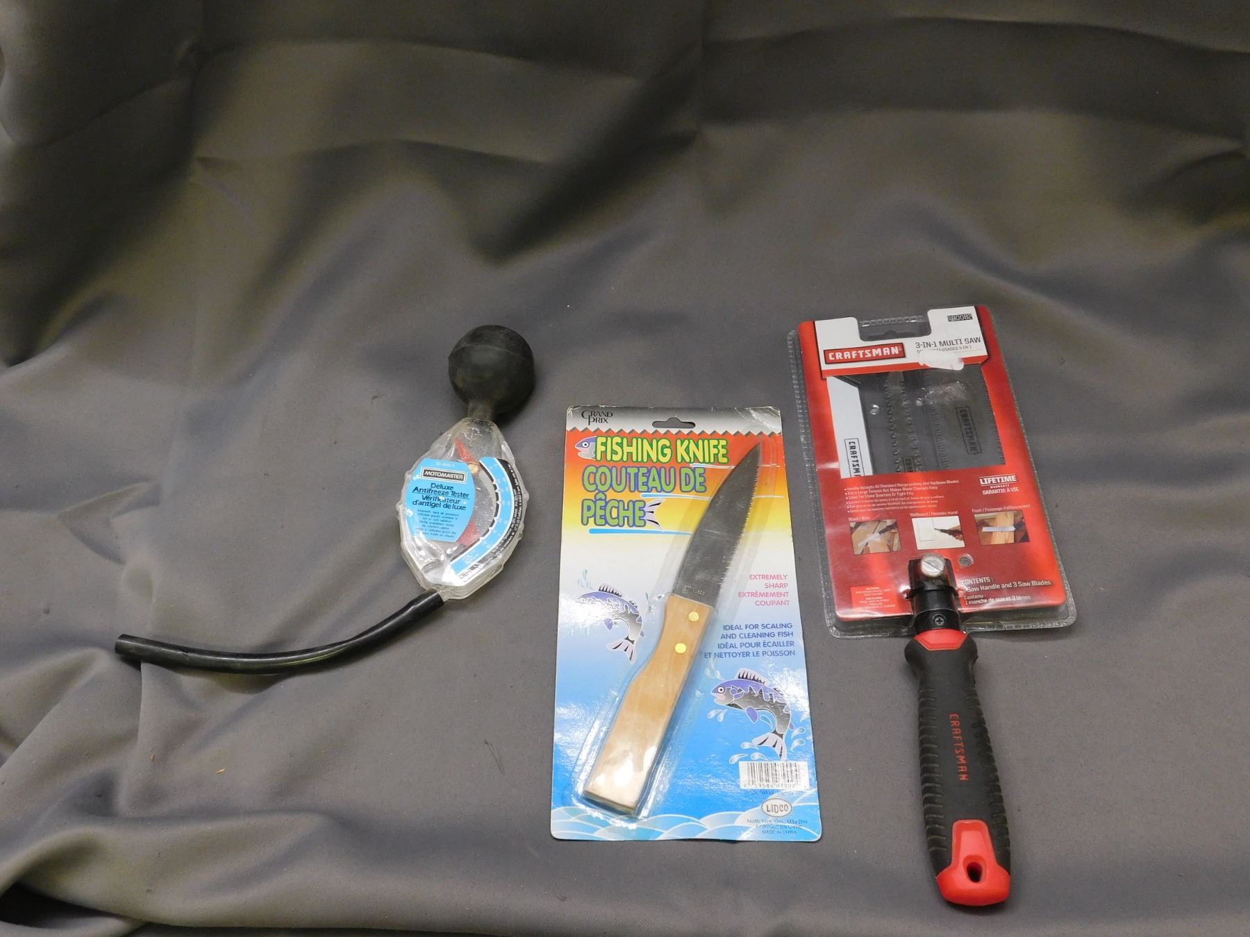 Lot of 3 Craftsman 3-In-1 Multi Saw, Fishing Knife and Motomaster ...