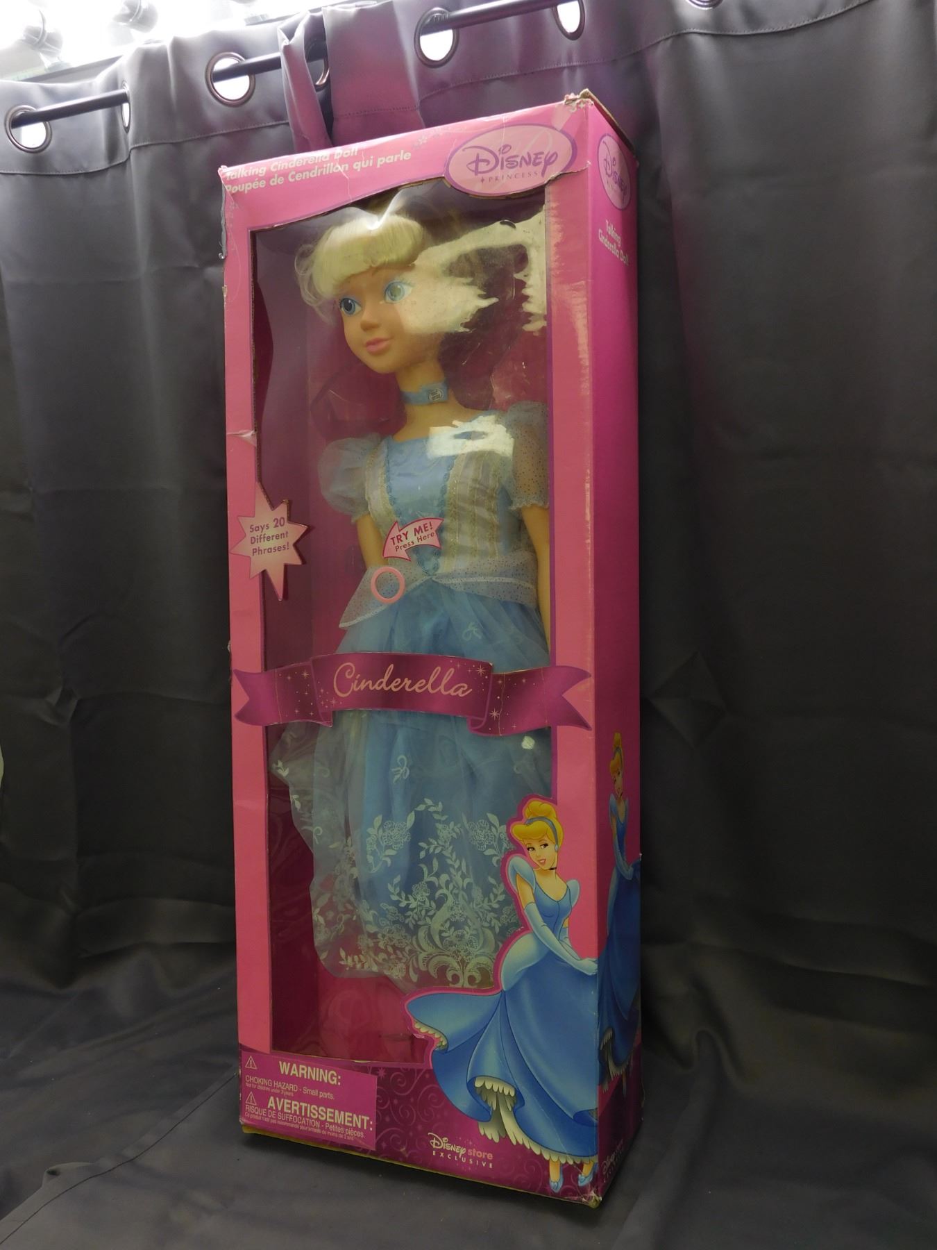 Disney Talking Cinderella Doll Disney Store Exclusive LARGE