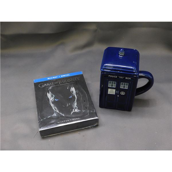 Lot of 2 Doctor Who Tardis Mug and Game of Thrones Seventh Season ...