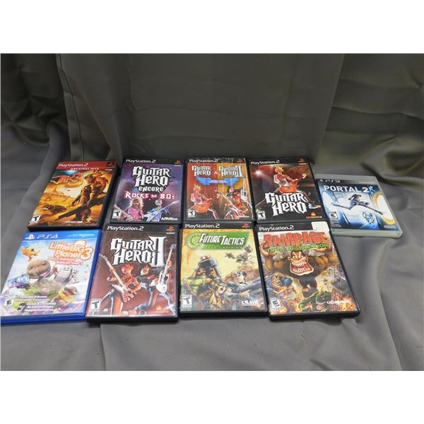 Lot of 9 PS2 3 4 Games Guitar Hero Rampage Future Tactics Portal 2 ...