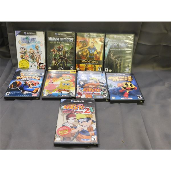 Lot of 9 Nintendo Gamecube Games Naruto DDR Mario Mix Marvel Nemesis ...