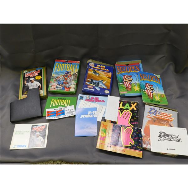 Lot of NES Game Boxes with Paperwork / Inserts *no game* 'NES Open ...