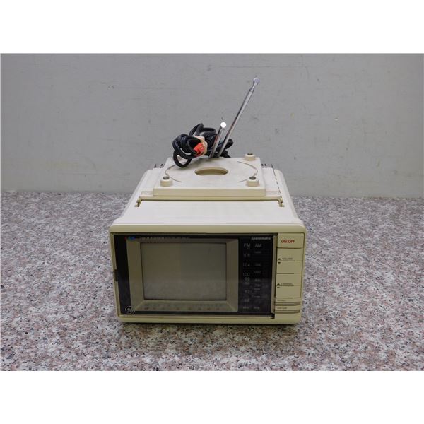 GE Spacemaker portable colour television with am fm radio