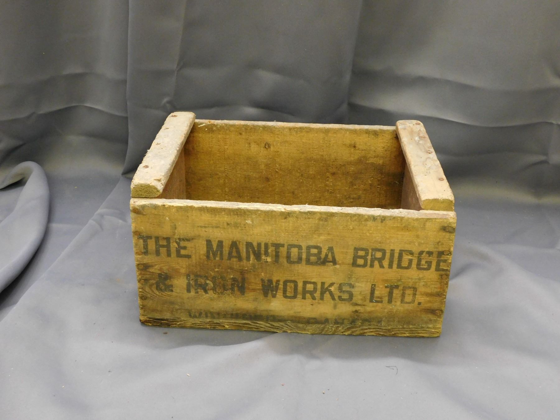 The Manitoba Bridge & Iron Works LTD Winnipeg Wooden Crate