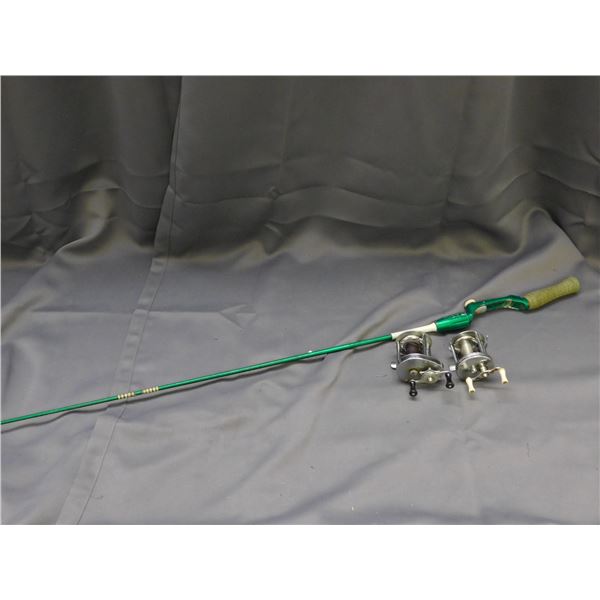 Lot of 3 Shakespeare Model EH Fishing Rail, Bronson Fleetwing 2475 Reel ...