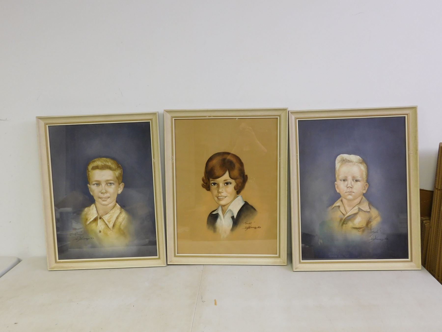 21" x 26" Framed Art Paintings "Grant" "Trudy" and "Jim" Artist Unknown ...