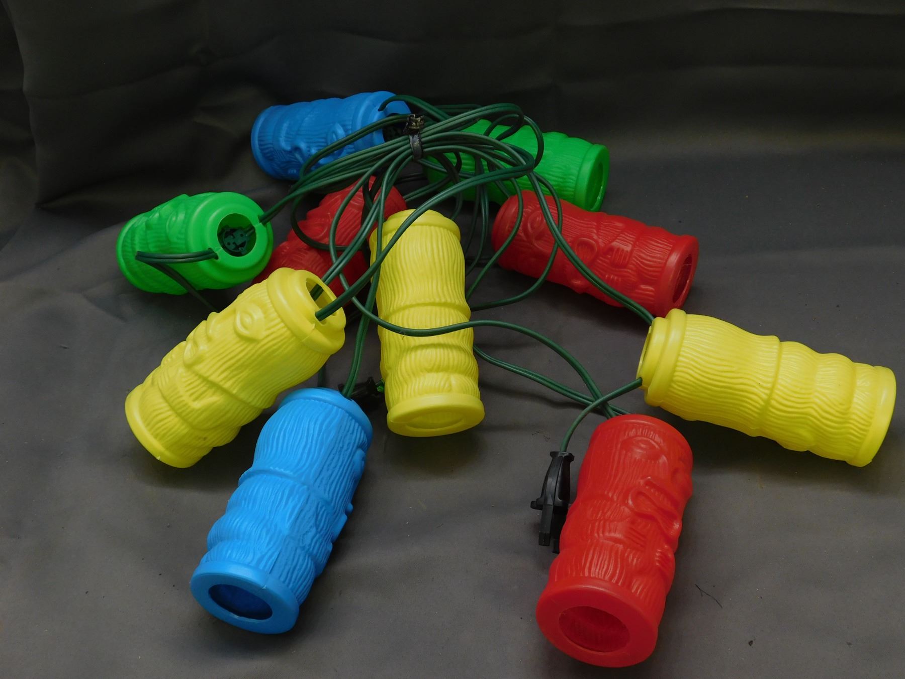 Vintage Tiki Plastic Blow Mold String Lights Patio Lights