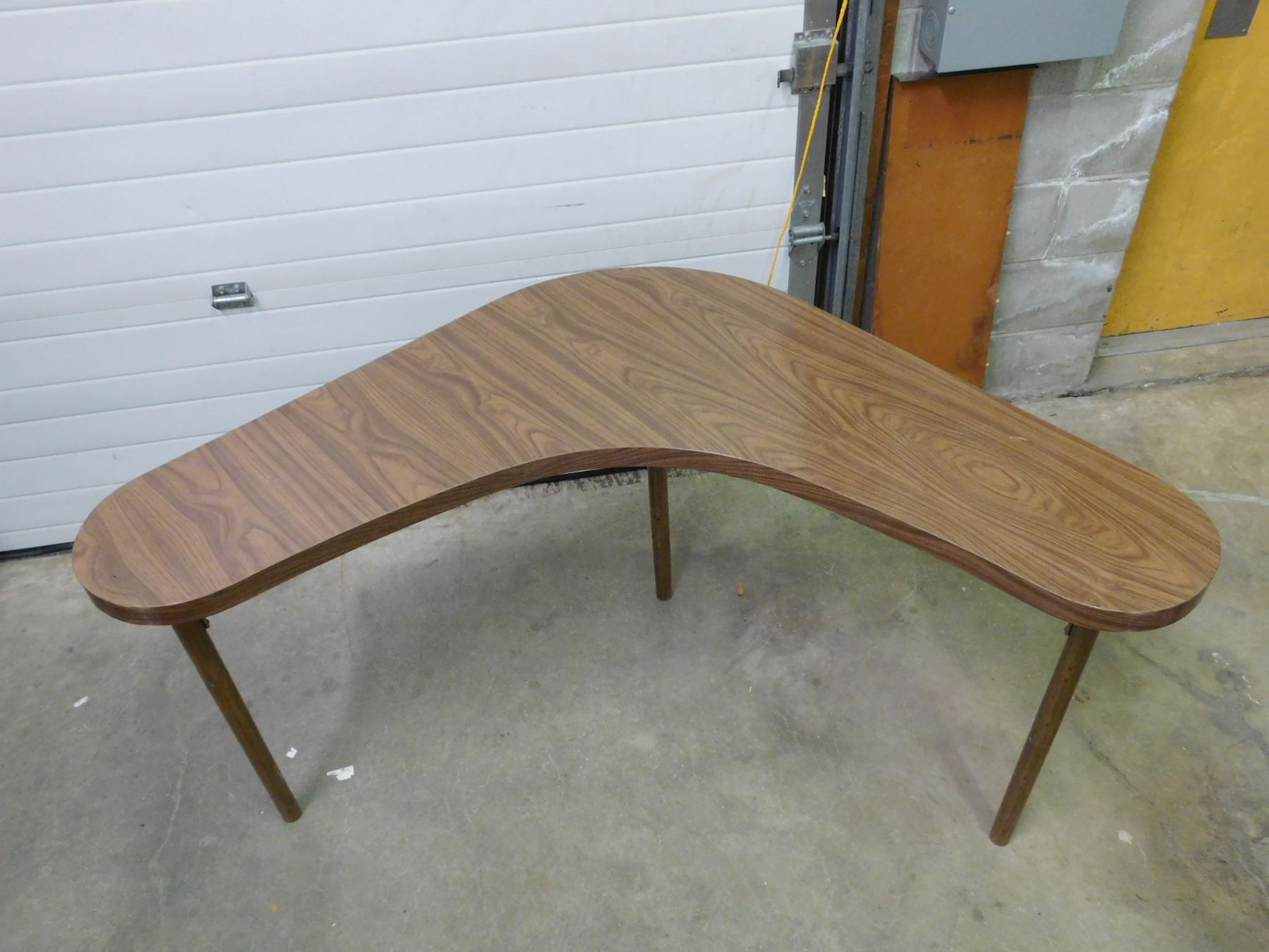 Wooden Boomerang Atomic Office Table / Desk