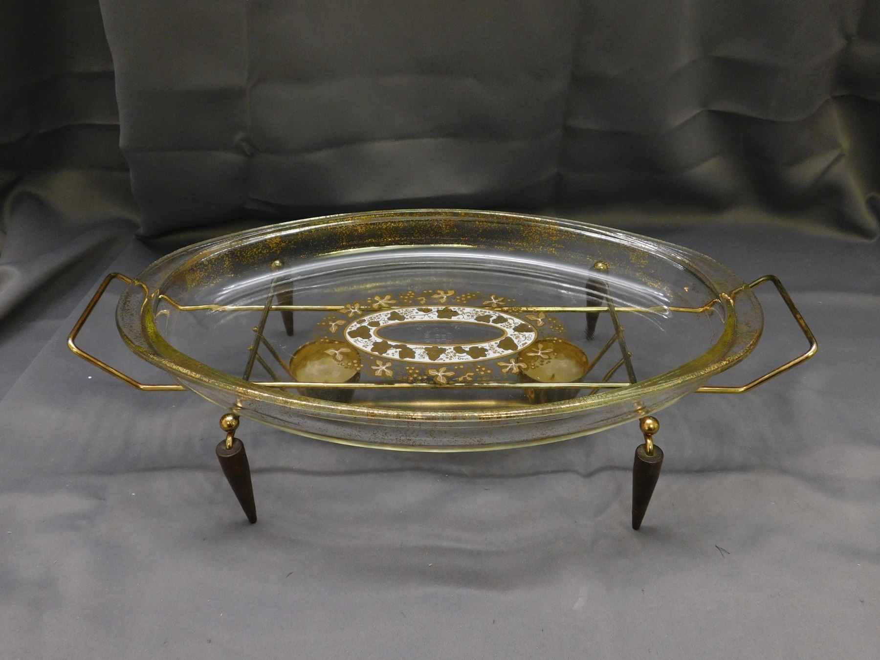 Vintage Mid Century Modern Pyrex Georges Briard Decorated Oval 18 ...