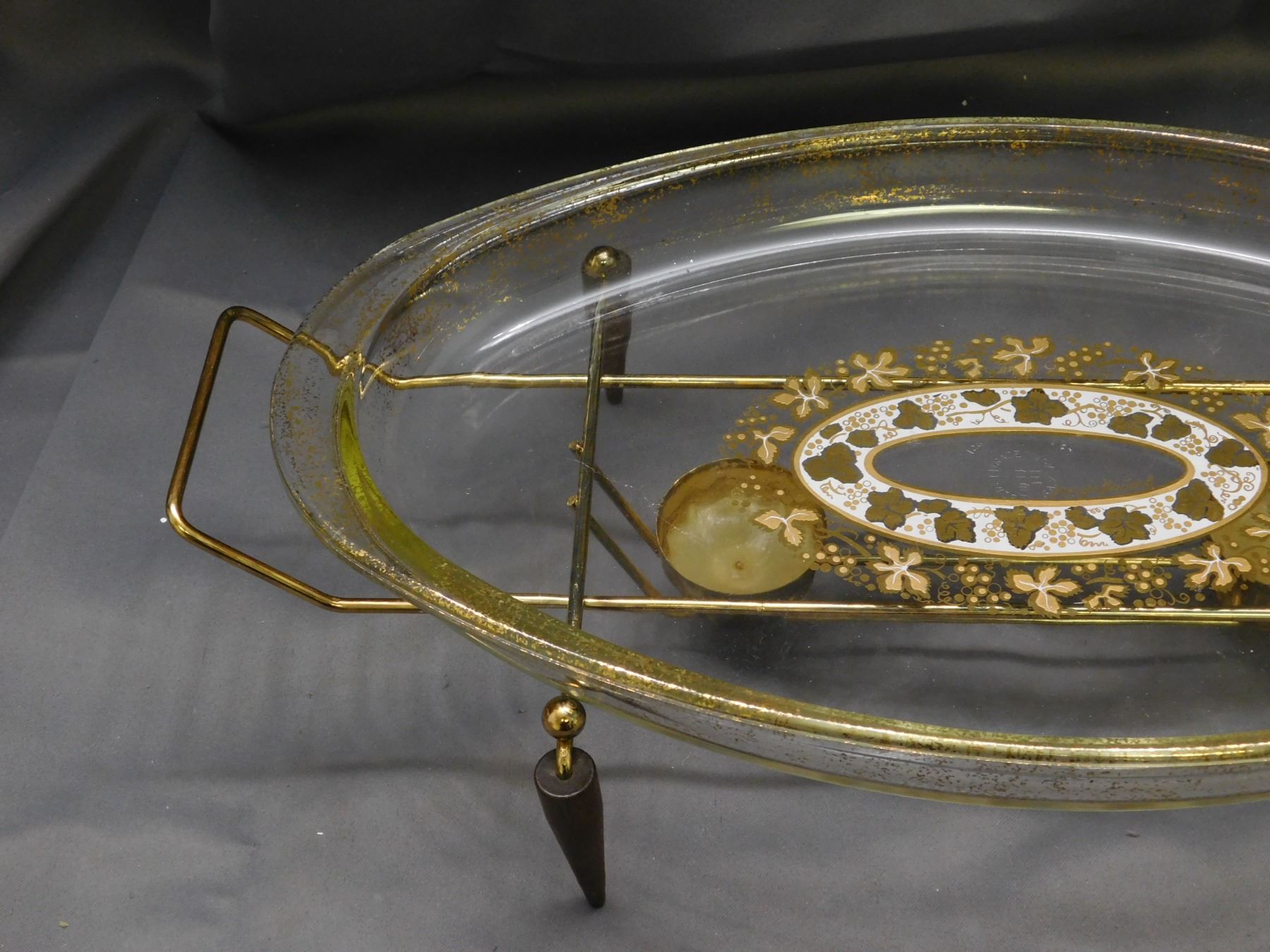 Vintage Mid Century Modern Pyrex Georges Briard Decorated Oval 18 ...