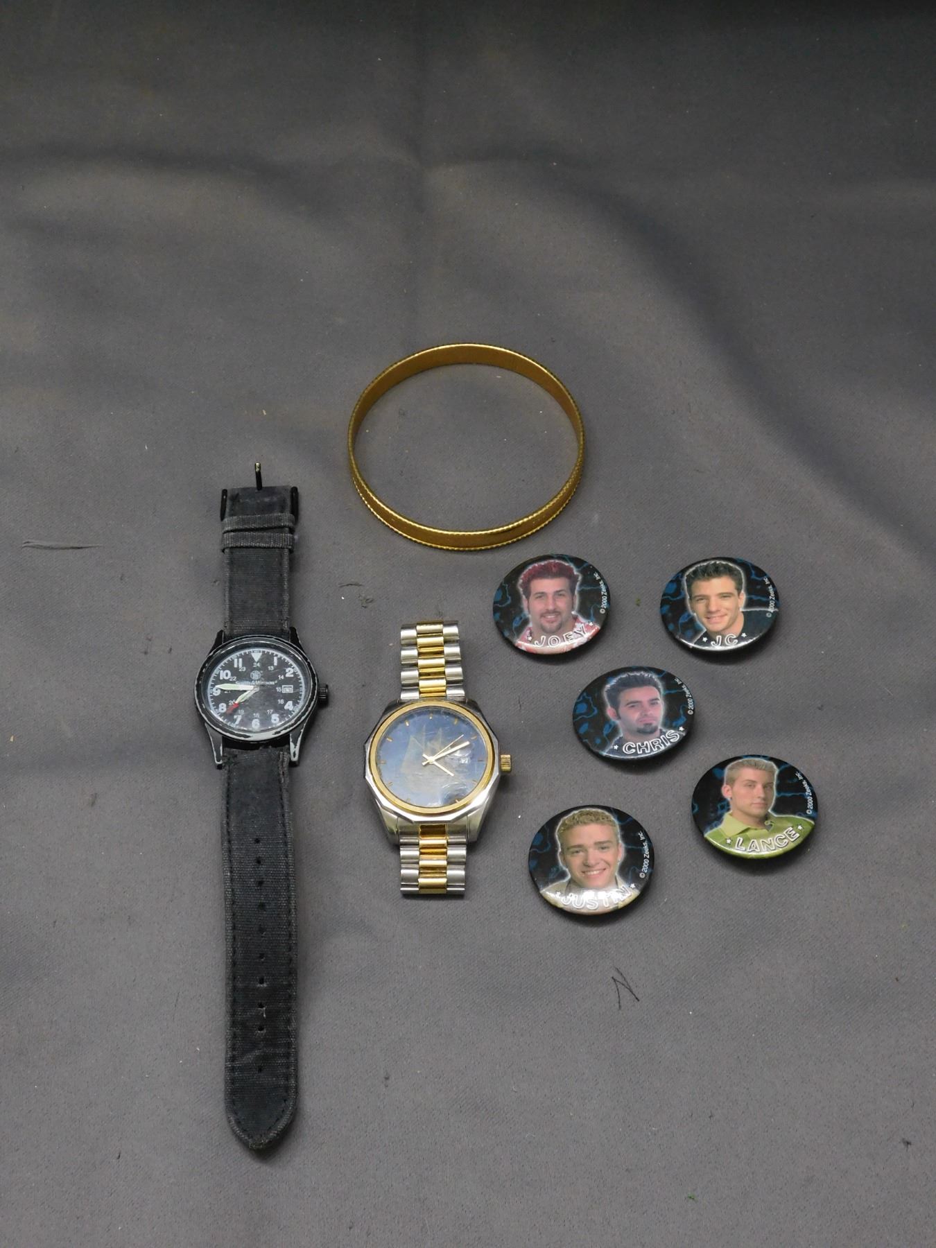 Lot of Watches, Cuff Bracelet Mother Gold Tone, Smith & Wesson ...